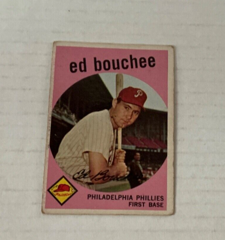 ED BOUCHÉE 1959 TOPPS VINTAGE BASEBALL CARD - #39 PHILLIES VG-EX. (KF ...