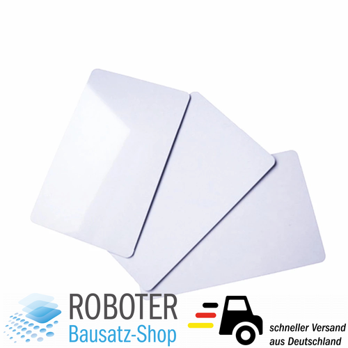 RFID Karte Keycard Transponder 13,56Mhz weiß unbedruckt Arduino ...