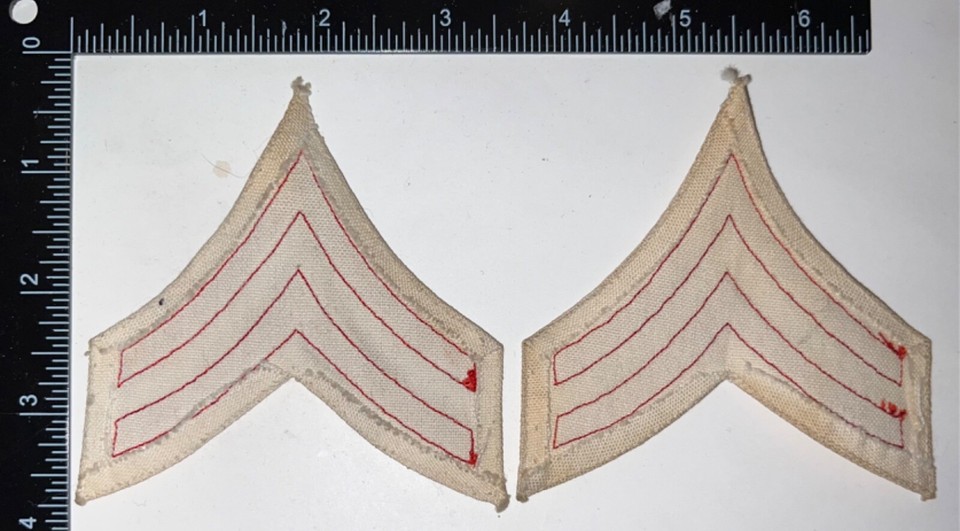 Pre WWI Vintage US Army Artillery Corporal STRIPES Dress White Twill ...