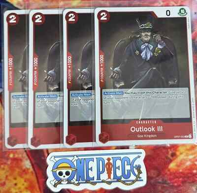 4x One Piece OP07-003 R Outlook III - English - Playset - TCG | eBay