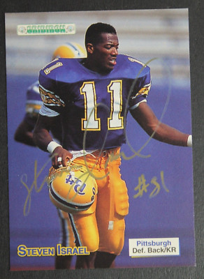 Steve Israel PITTSBURGH Signed 1992 LSC Gridiron Autographed Football ...