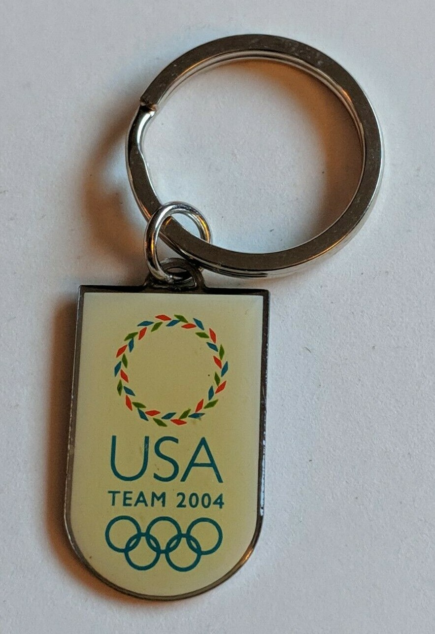 Olympics USA Team 2004 Keychain Athens Greece Key Ring Olympic Key Fob ...