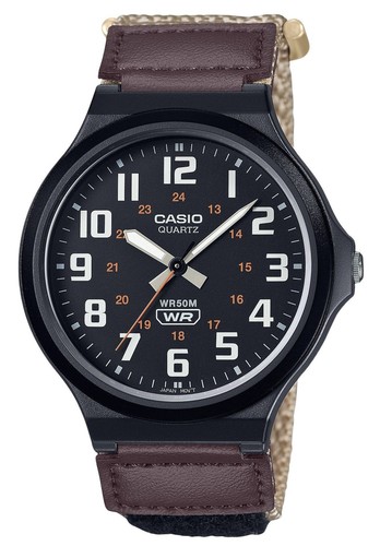 Casio Cloth Strap Black Dial Quartz MW-240B-5BV WR50M Mens Watch | eBay ...