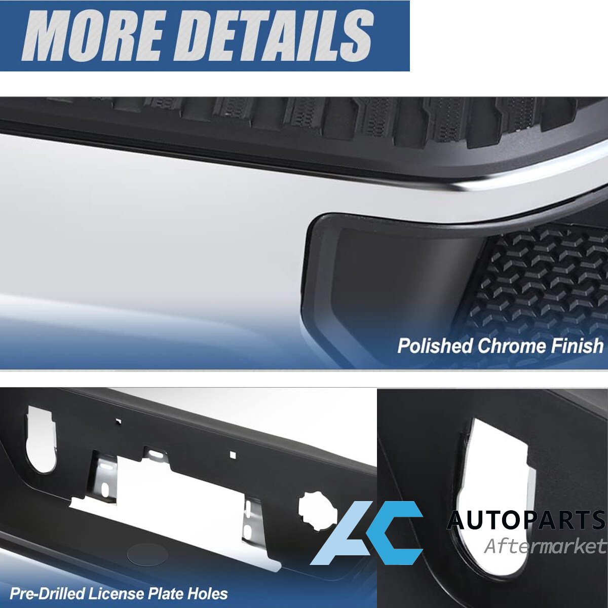 For 2019-2023 Chevy Silverado 1500 GMC Sierra Rear Bumper Assembly w/o ...