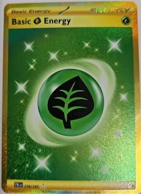 Basic Leaf Energy Gold Card 278/193 Pokemon TCG - Paldea Evolved - Pack ...