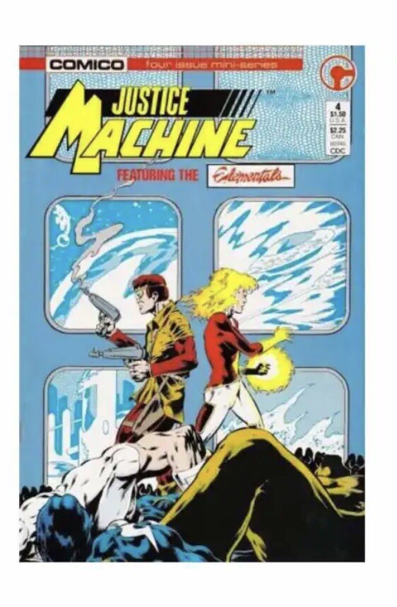 Justice Machine featuring the Elementals #4 in excellent. Comico comics ...