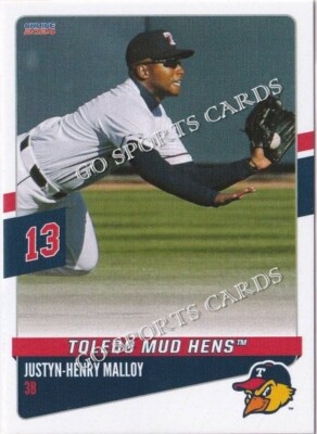 2024 Toledo Mud Hens Justin Henry Malloy RC Rookie Card Tigers Minor ...