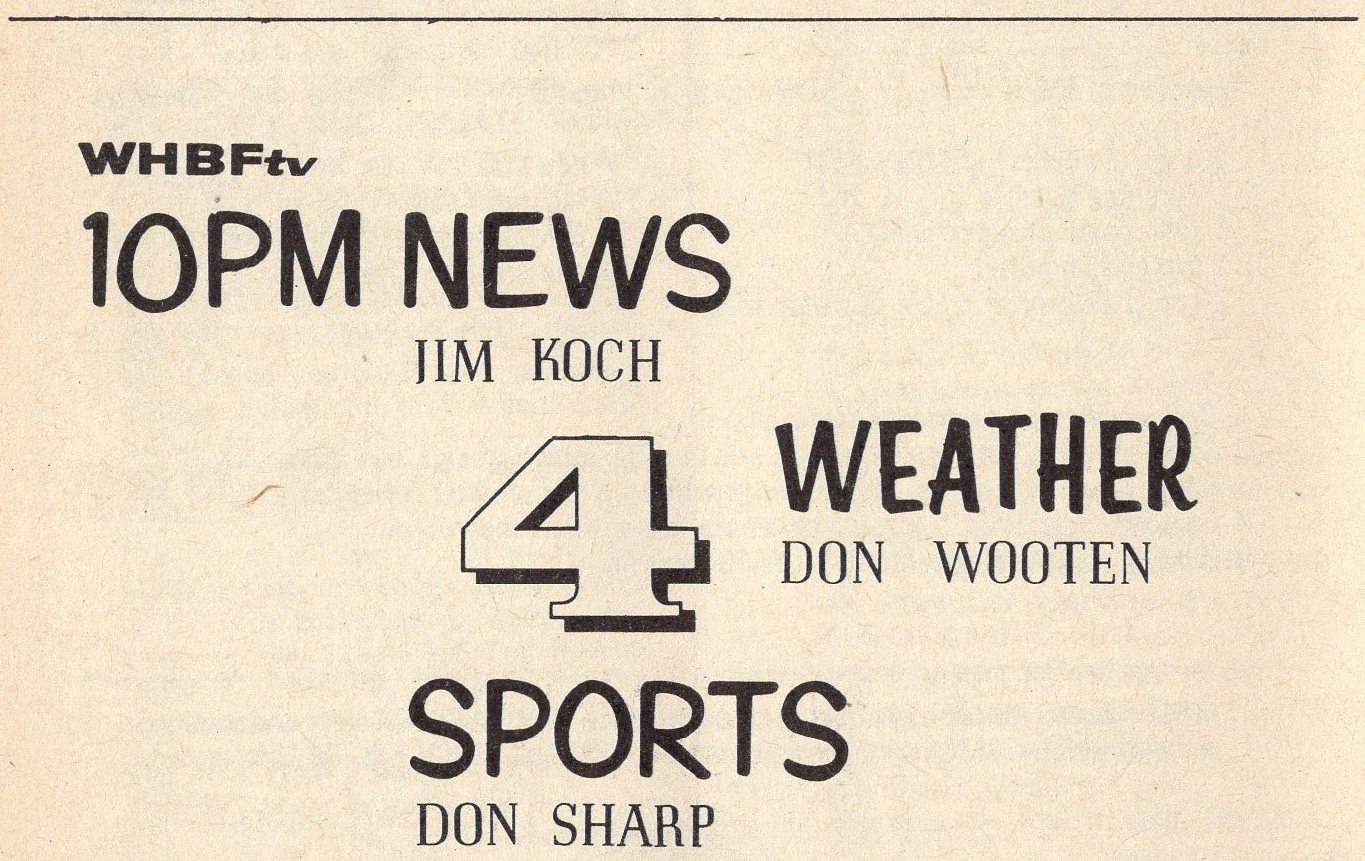 1964 WHBF TV NEWS AD/JIM KOCH/DON WOOTEN/DON SHARP SPORTS/ROCK ISLAND ...