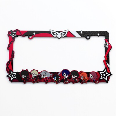 Persona 5 Custom License Plate Frame Car Anime Figure Joker Crow Goro ...