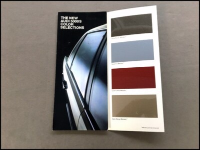 1984 Audi 5000 5000S Factory Original Color Paint Brochure Guide | eBay