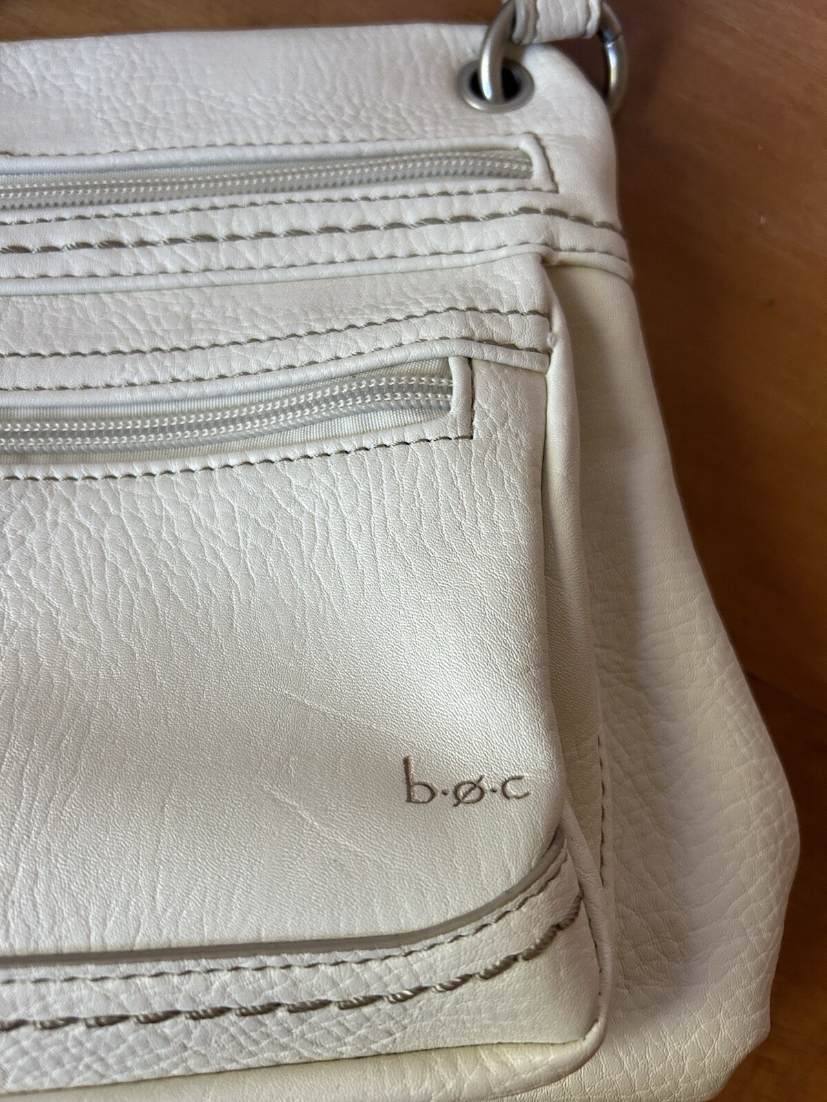 BOC Born Concept White Cream Faux Leather Crossbody Bag Purse | eBay