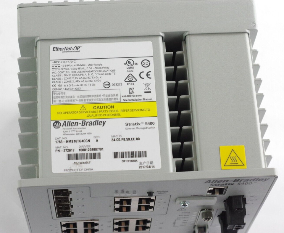 Allen Bradley 1783-HMS16TG4CGN Ser A Stratus 5400 EtherNet IP | eBay