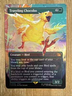 x MTG Traveling Chocobo - Borderless Final Fantasy FOIL 0406 | eBay