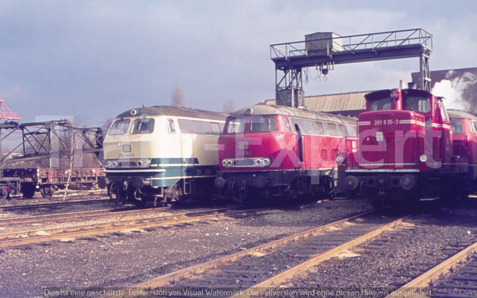org. KB Dia - DB 216 009 + 216 045 + 261 835 Gelsenkirchen Bismarck 19.02.1977 | eBay.de