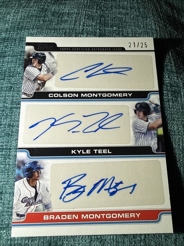 2025 Topps Pro Debut TRIPLE SSP Auto Colson Montgomery Kyle Teel ...