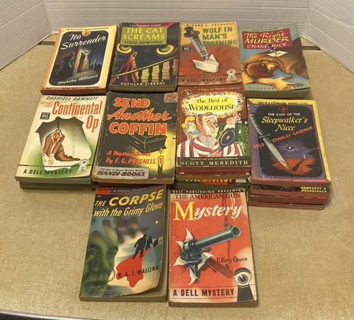 Lot of 32 Vintage Paperbacks 1930s 1940s Pulp Mystery Crime Books ...