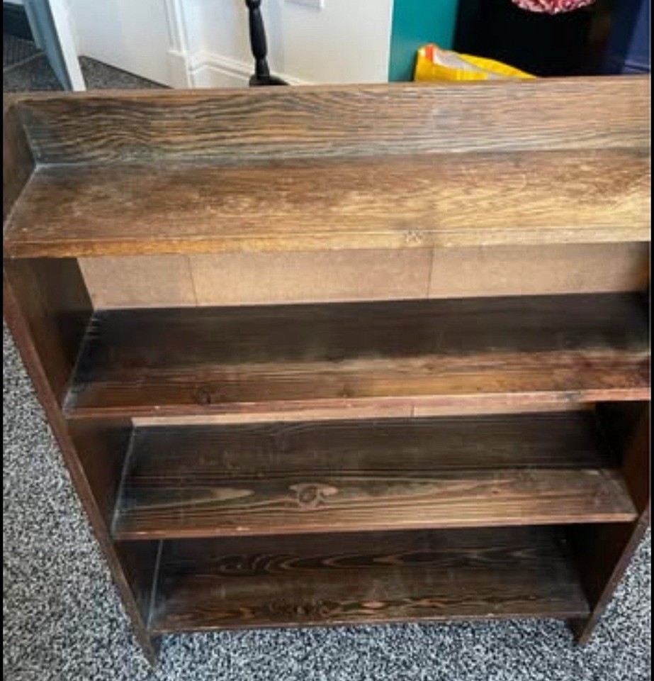 Vintage Oak Bookcase – Rustic | eBay UK