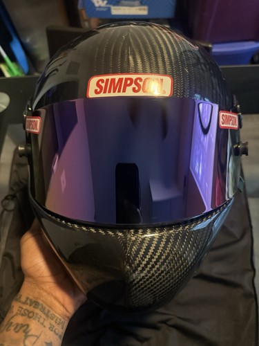 Simpson Racing 787002C SA2020 Devil Ray 3.0 Racing Helmet - Carbon ...