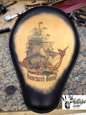 HB Tattoo Harley Chopper Motorcycle Seat Alligator Bobber Chopper ...