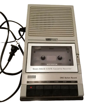 Sears Solid State Cassette Recorder Player Model 564.21610150 Dual ...