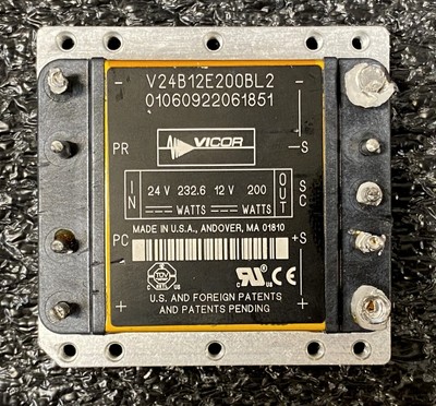 VICOR ISOLATED MODULE DC DC CONVERTER IN 24V - 232W - OUT 12V 200W ...