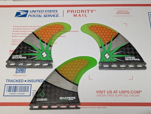 Shapers s3 small surfboard Fins fits Futures tri thruster 3 Fin ...
