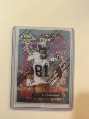 CHARLES JOHNSON STEELERS 1995 TOPPS FINEST ROOKIE CARD W/COATING #136 ...