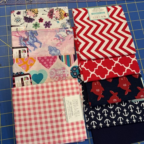 Baby Print Cotton Fat Quarters New 8 Pcs Total | eBay