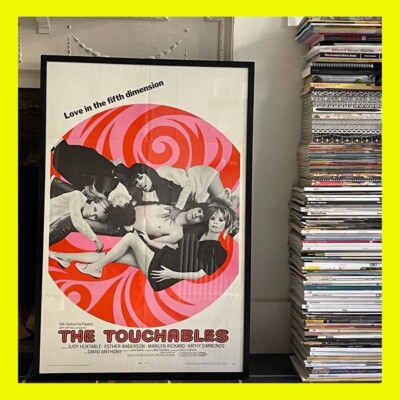 FILM MOVIE POSTER FRAMED ORIGINAL MID CENTURY POP ART THE TOUCHABLES 1968 | eBay UK