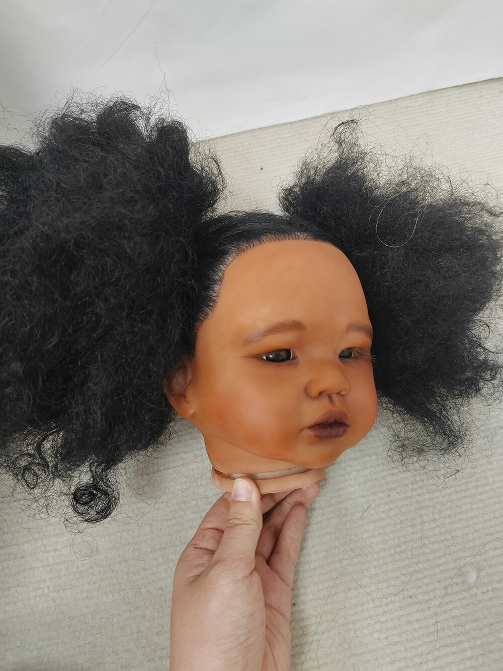 30" Reborn Toddler Girl Doll Painted Kit Black Bebe African Hair ...