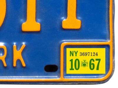 1967 New York Registration, License Plate Sticker, YOM, NY, Tag, DMV | eBay