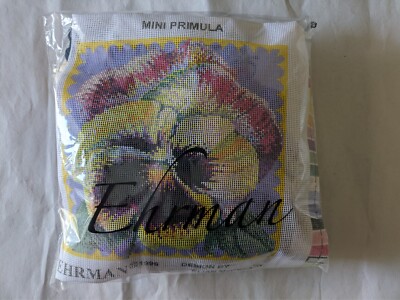 EHRMAN Tapestry Kit Mini Primula Design by Elian McCready 21cm square ...