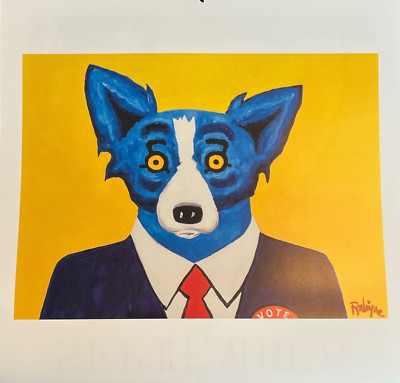 George Rodrigue BLUE DOG Calendar Print Just a Normal Red Blooded ...
