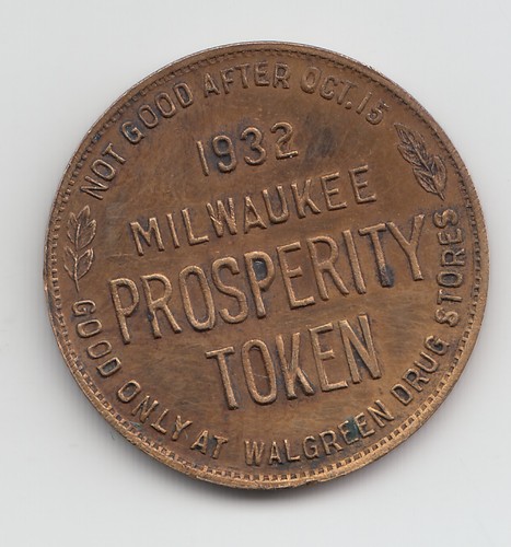 1932 Milwaukee Prosperity merchant trade token 10 cents Powder Puffs ...