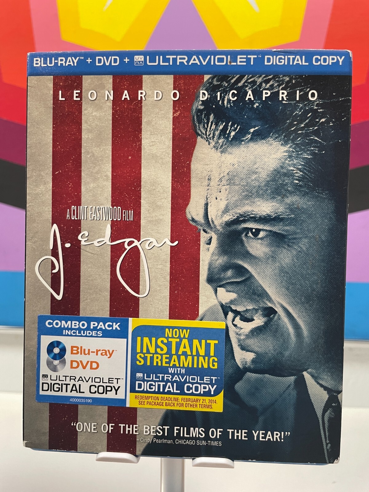 J. Edgar Blu-ray + DVD + digital NEW w/slipcover Leonardo Dicaprio ...