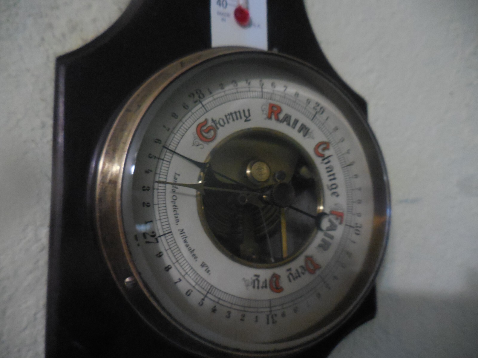 Antique Optician Lando Milwaukee WI Wall Thermometer Hygrometer ...