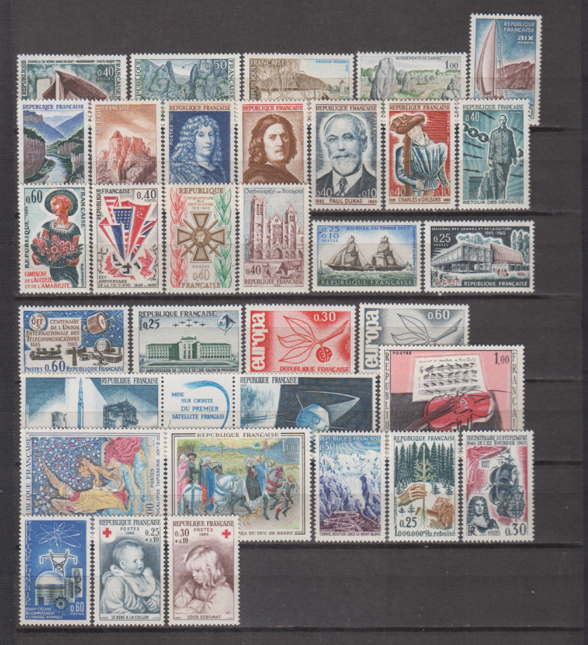 France 1965 Complete Year - New MNH Stamps - 33 Stamps - See Image | eBay