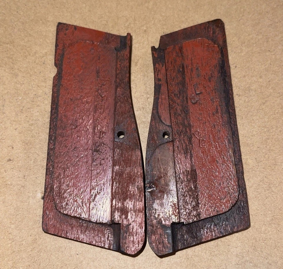 Vintage Browning Hi Power HP High Power P35 Factory Wood Grips- RED ...