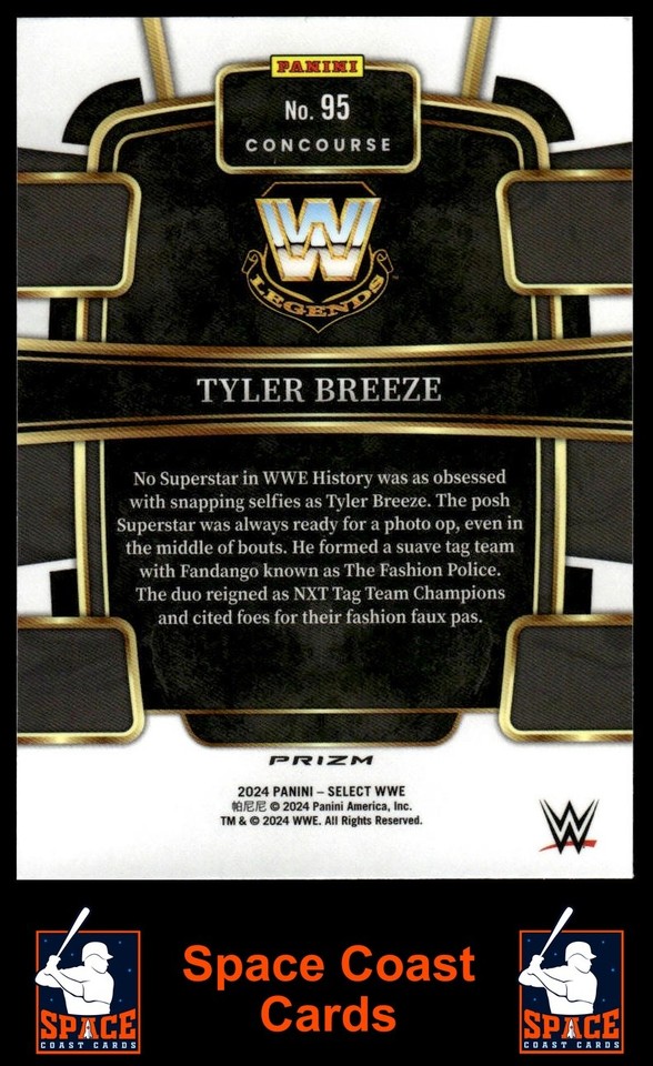 2024 Panini Select WWE #95 Tyler Breeze Silver Prizms | eBay