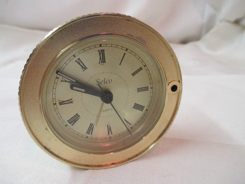 Vintage Hong Kong Selco Quartz gold tone Alarm Clock Camelback Golf ...