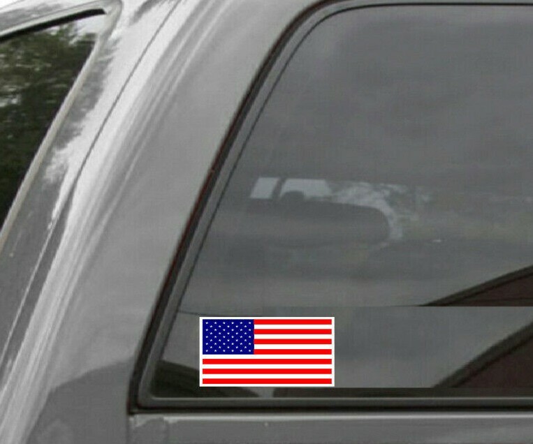 American Flag White Border Sticker Decal Vinyl USA U.S. Flag | eBay