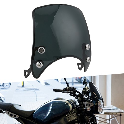 ・Retro Motorcycle Windshield PC Wind Deflector for 5-7in Headlight ...
