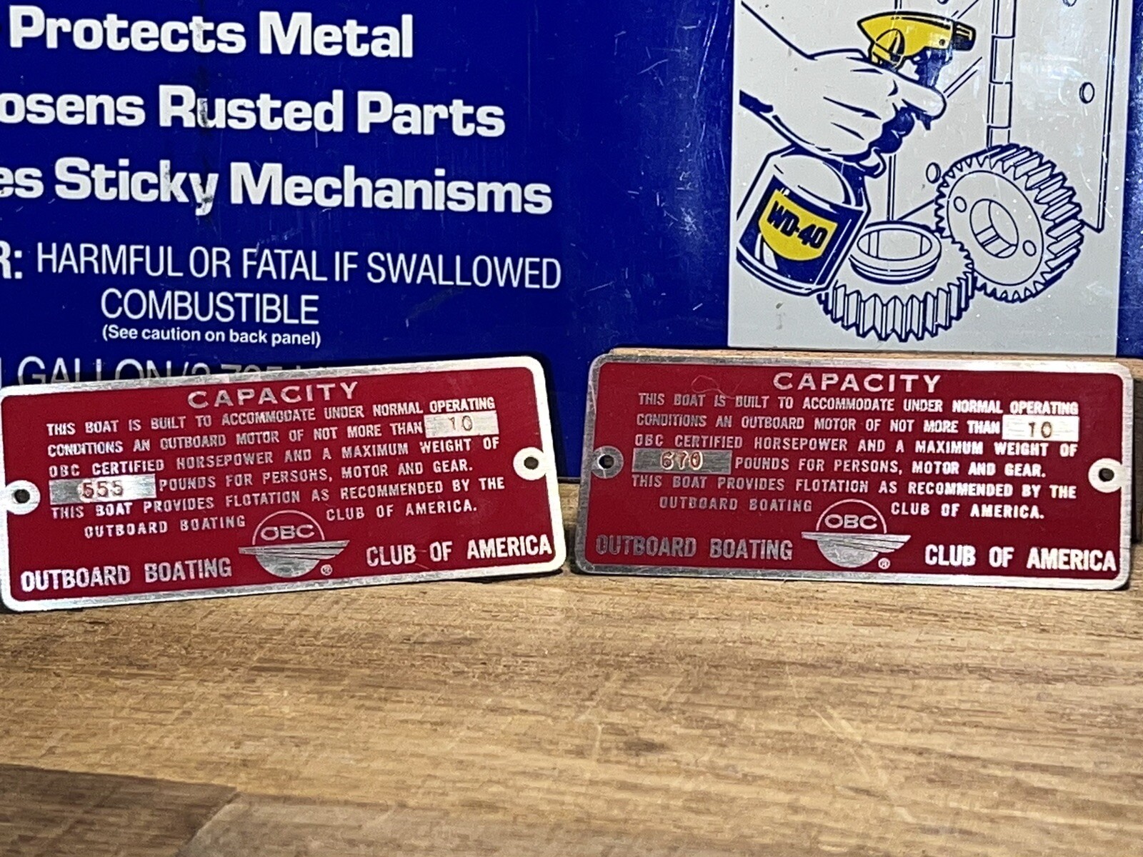 VINTAGE 1960's BOATING CLUB OF AMERICA SPEC TAGS NADEN INDUSTRIES ...