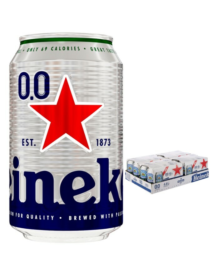 Heineken 0.0%, Zero Alcohol, Alcohol-Free Beer, 24x 330ml Non-Alcoholic ...