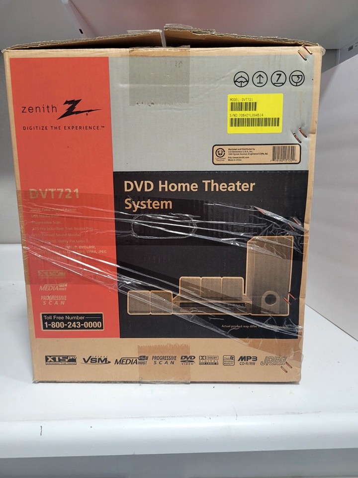 Zenith DVT721 5.1 Channel Home Theater System With 5 Sat Speaker And Subwoofer | eBay