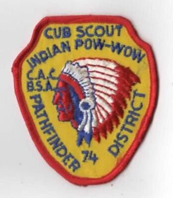 74 Pathfinder District Cub Scout Indian Pow-Wow CAC RED Bdr. [CHI-528 ...