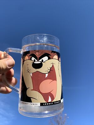 Looney Tunes TASMANIAN DEVIL TAZ Freezer Glass Beer Kool Aid Coke 6/6 ...