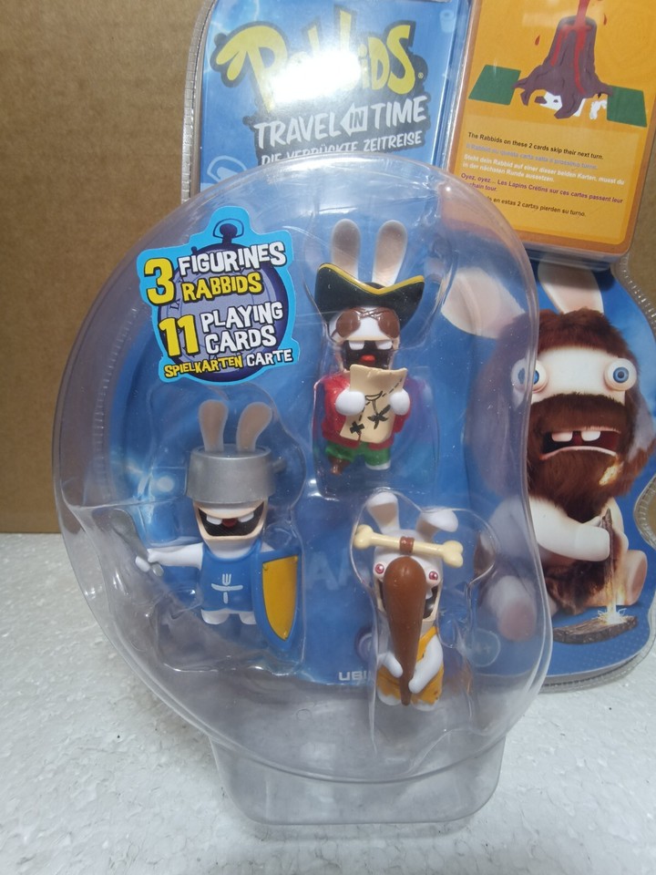 Raving Rabbids Travel In Time L.E. 3 Pack Mini Figures +Cards in ENG ...
