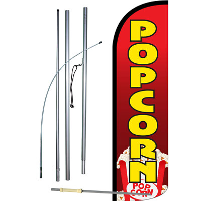 Popcorn Flag with Flag Pole and Spike | eBay
