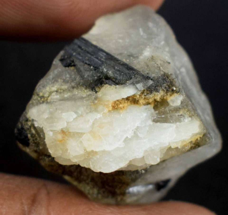 44.25 Ct Natural Black Rutile Quartz Raw Gemstone Rough Healing Gift ...